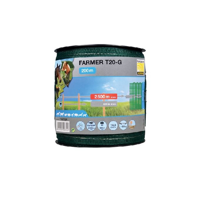 Ruban Farmer Horizont vert pour clôture Courte largeur 20 ou 40 mm ...
