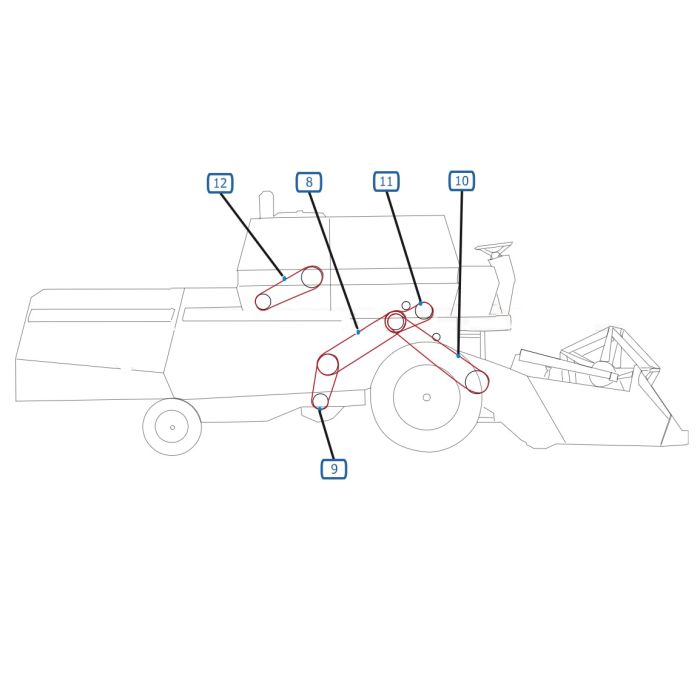 621259M1, 418192M1 Moissonneuse batteuse Massey-Ferguson MF 186, 187 ...