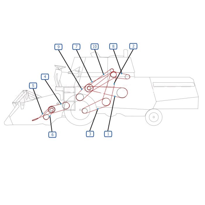 621258M1 Courroie du renvoi de nettoyage Moissonneuse batteuse Massey ...